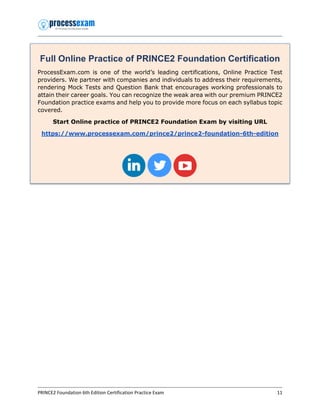 [UPDATED] PRINCE2 Foundation 6th Edition Certification | Study Guide | PDF