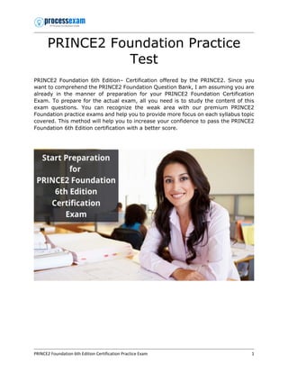 [UPDATED] PRINCE2 Foundation 6th Edition Certification | Study Guide | PDF