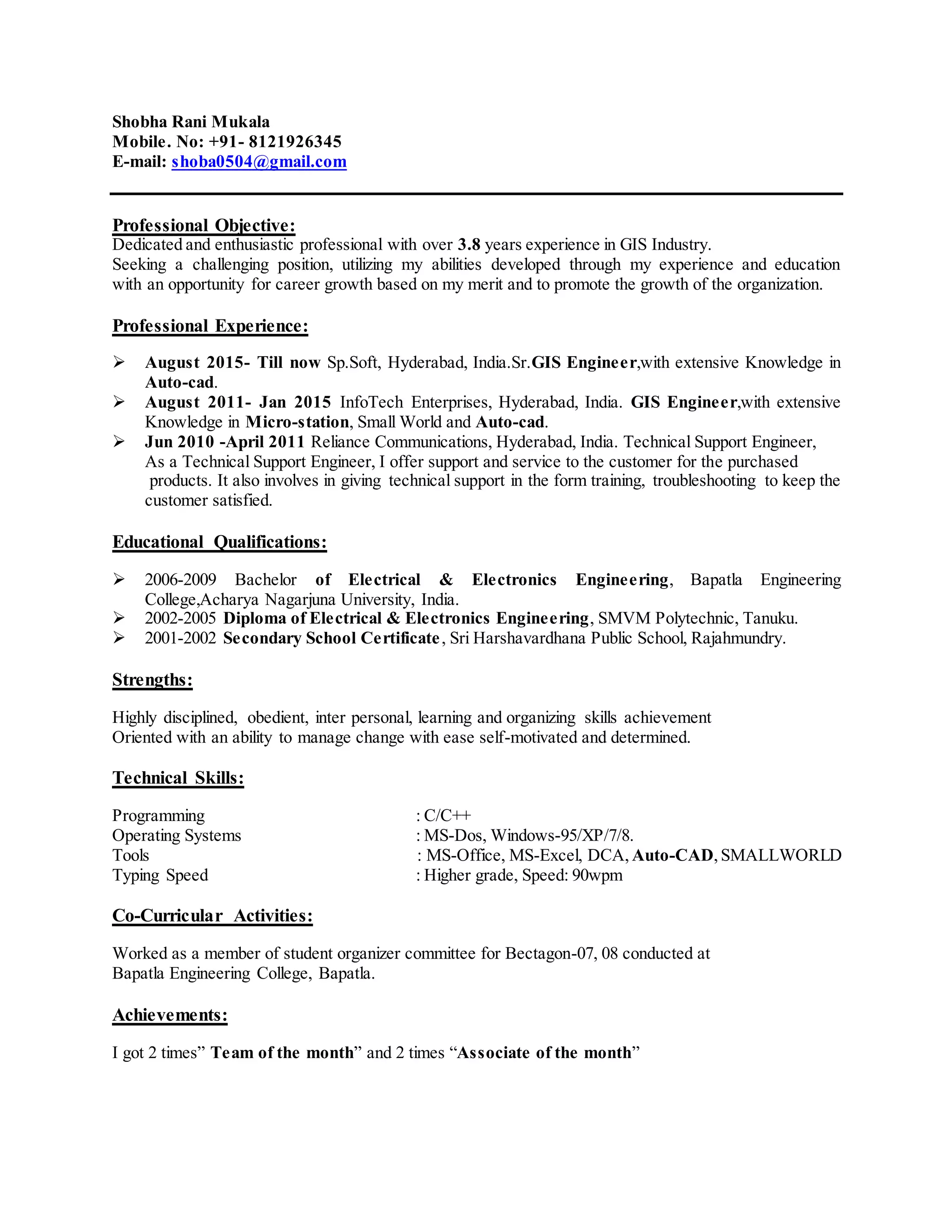 Updated resume | DOCX