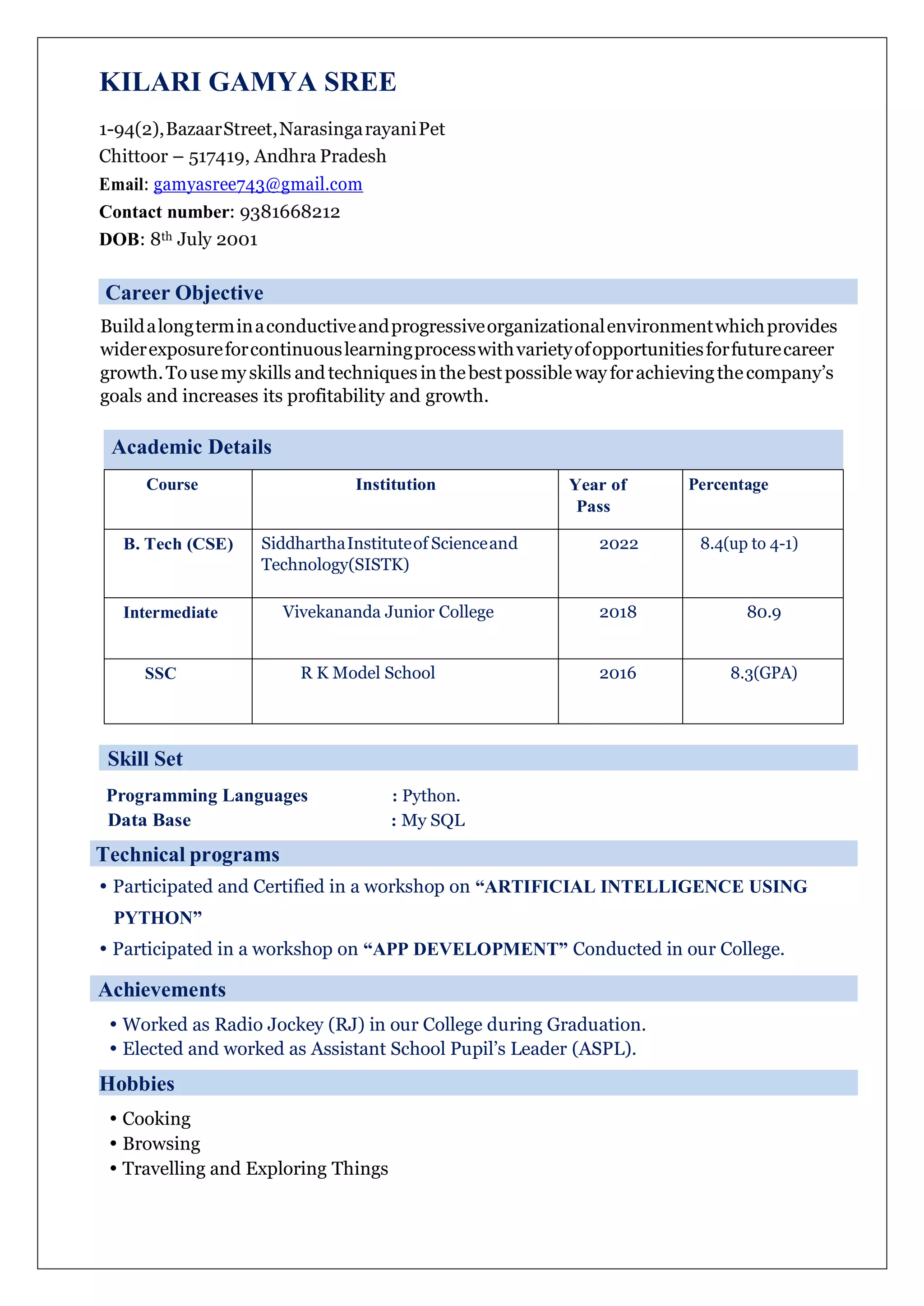 MY RESUME.pdf | Technology & Computing