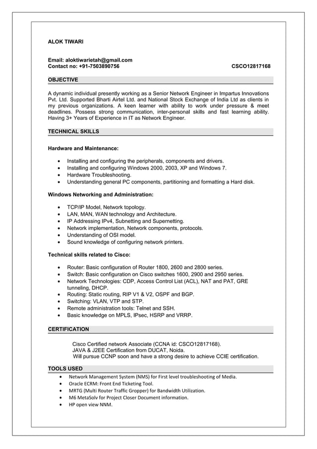 Updated resume alok | DOC