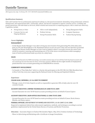 Danielle Taveras Resume | PDF