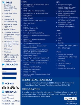 harpreet singh resume with updated experience | PDF