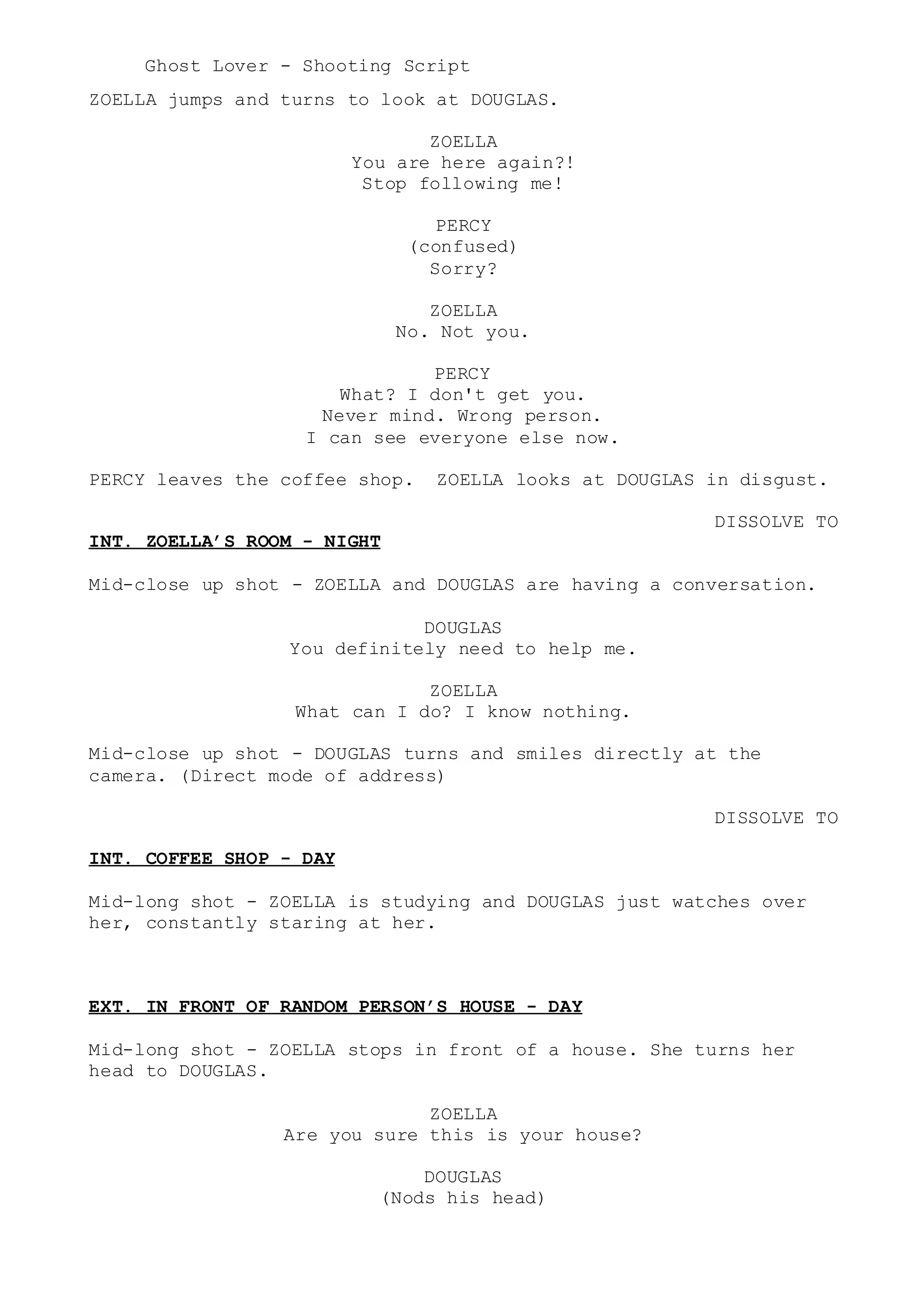 Updated Script of Ghost Lover | DOCX