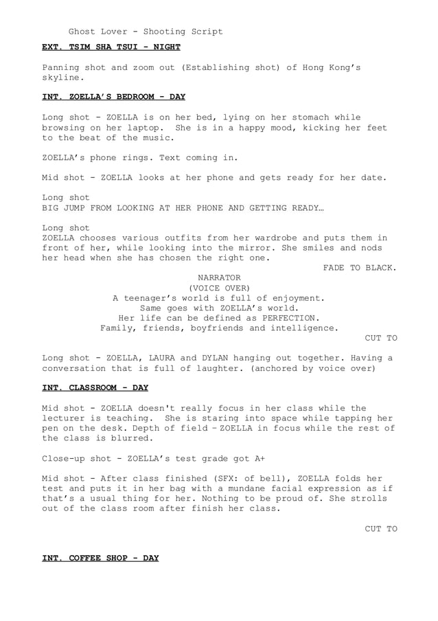 Updated Script of Ghost Lover | DOCX