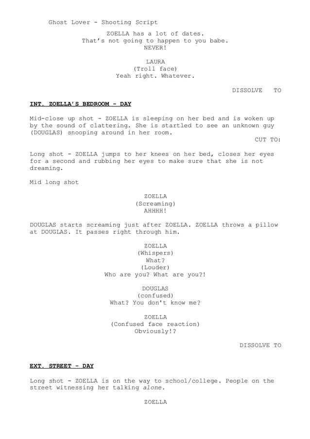Updated Script of Ghost Lover | DOCX