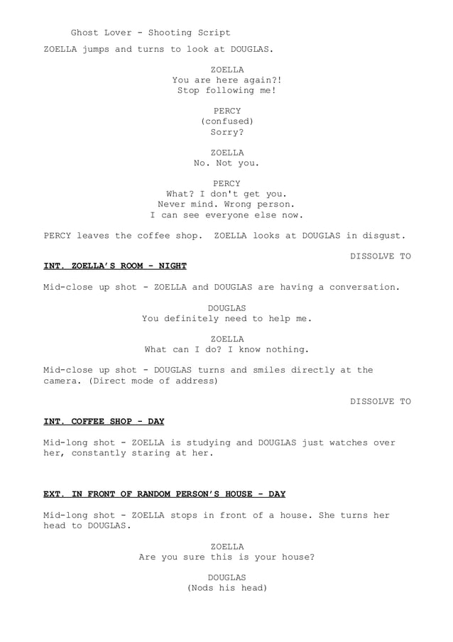 Updated Script of Ghost Lover | DOCX