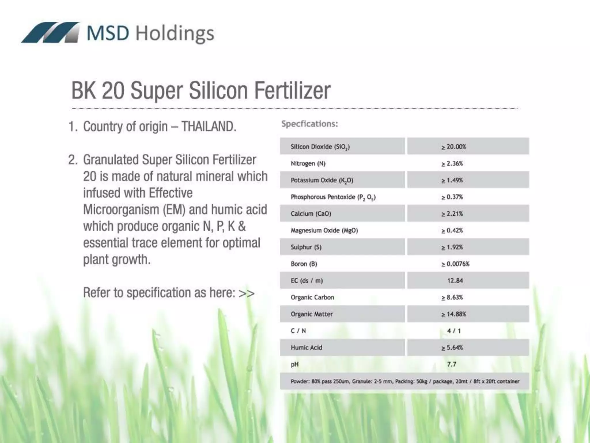 Updated silicon super fertilizer 20 | PPTX
