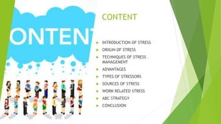 stress and its mangement | PPT