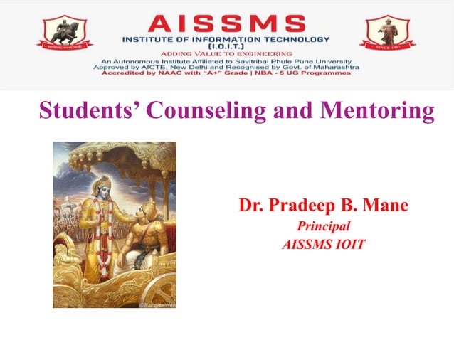 Students Coaching, Counseling and Mentoring by Dr Pradeep Mane.pptx