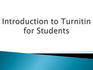 Learn to use Turnitin for plagiarism checking and paper reviews | PPT
