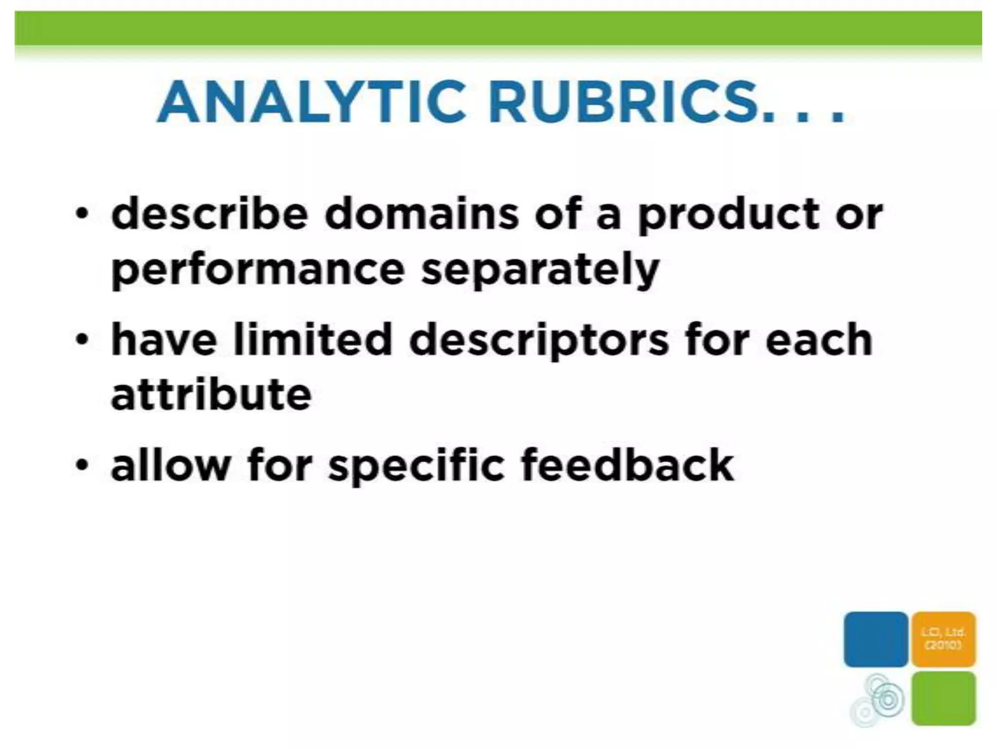 Updated Types of Quality Rubrics | PPTX