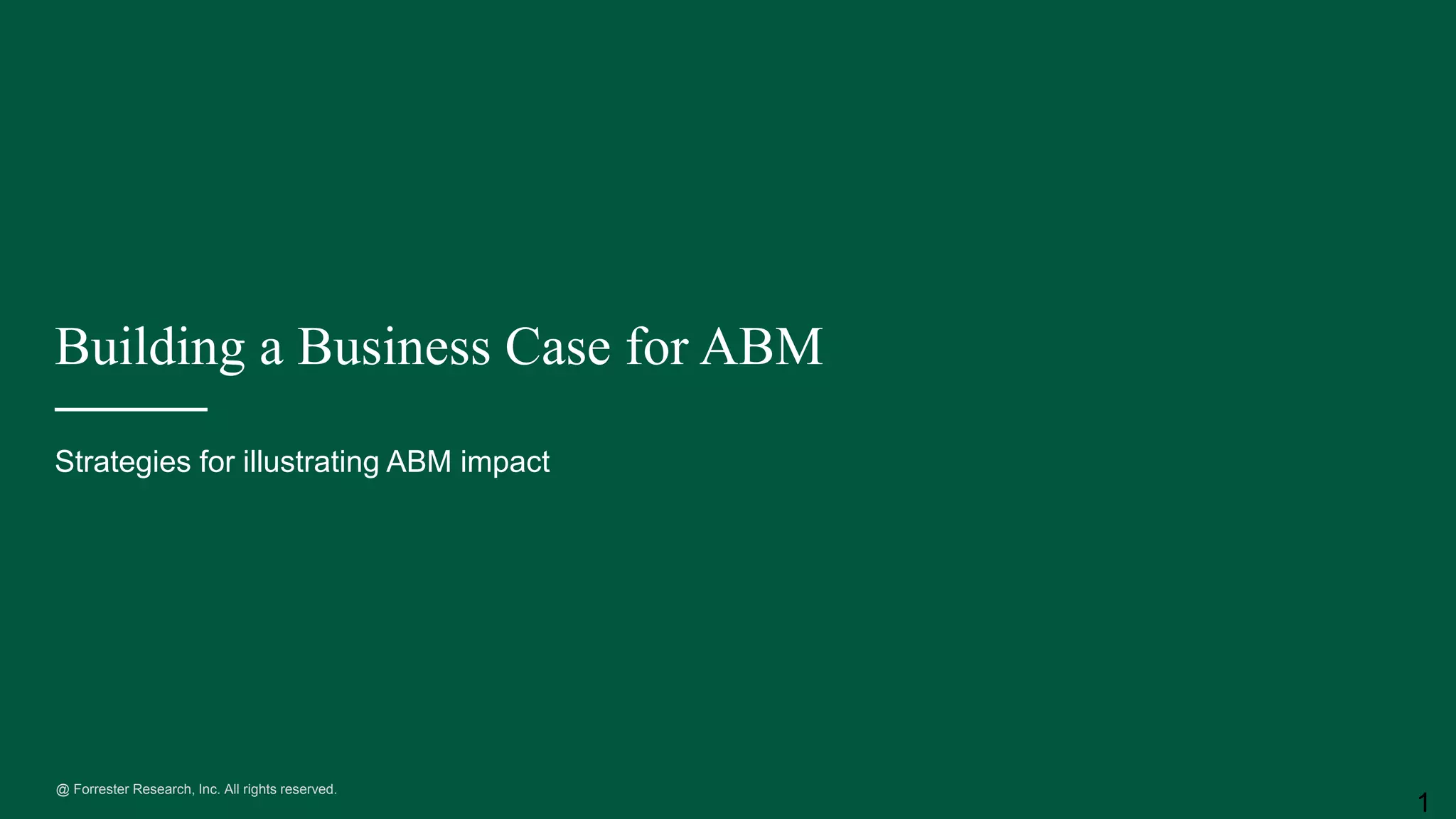 How to Build a Business Case for ABM | PPTX