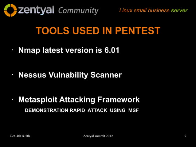 Pentration Testing Zentyal Networks | PPT