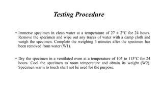 Water Absorption of Bricks | PPTX