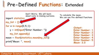 Updated Week 06 and 07 Functions In Python.pptx