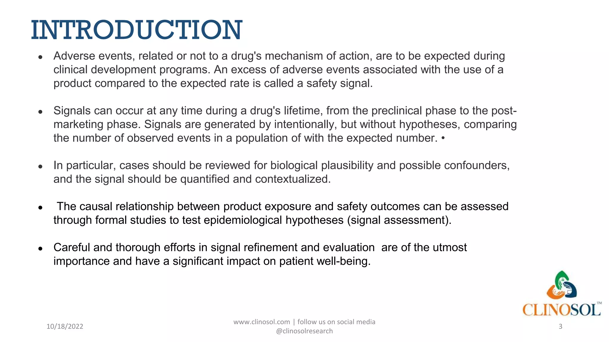 Signal detection and their assessment in clinical trials | PPTX