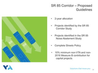 VTA 2016 Measure B Program Areas | PDF