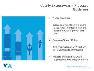 VTA 2016 Measure B Program Areas | PPT