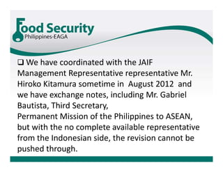 An Update on the Establishment of Web-enabled Food Security Information ...