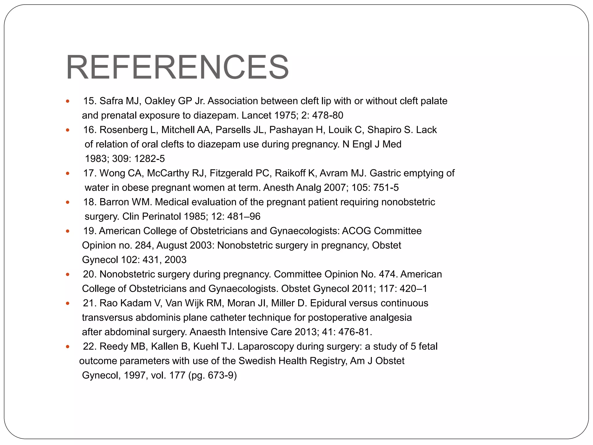 Update in anesthesia for non obstetric surgery in pregnency | PPTX