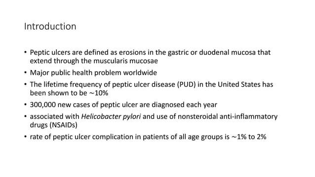 Updates in peptic ulcer disease | PPT