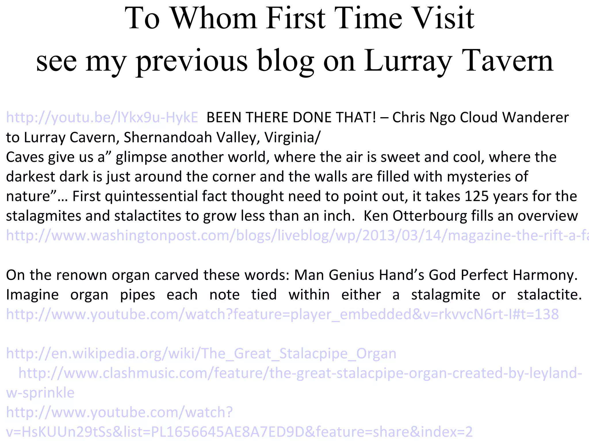 Update lurray cavern | PPT