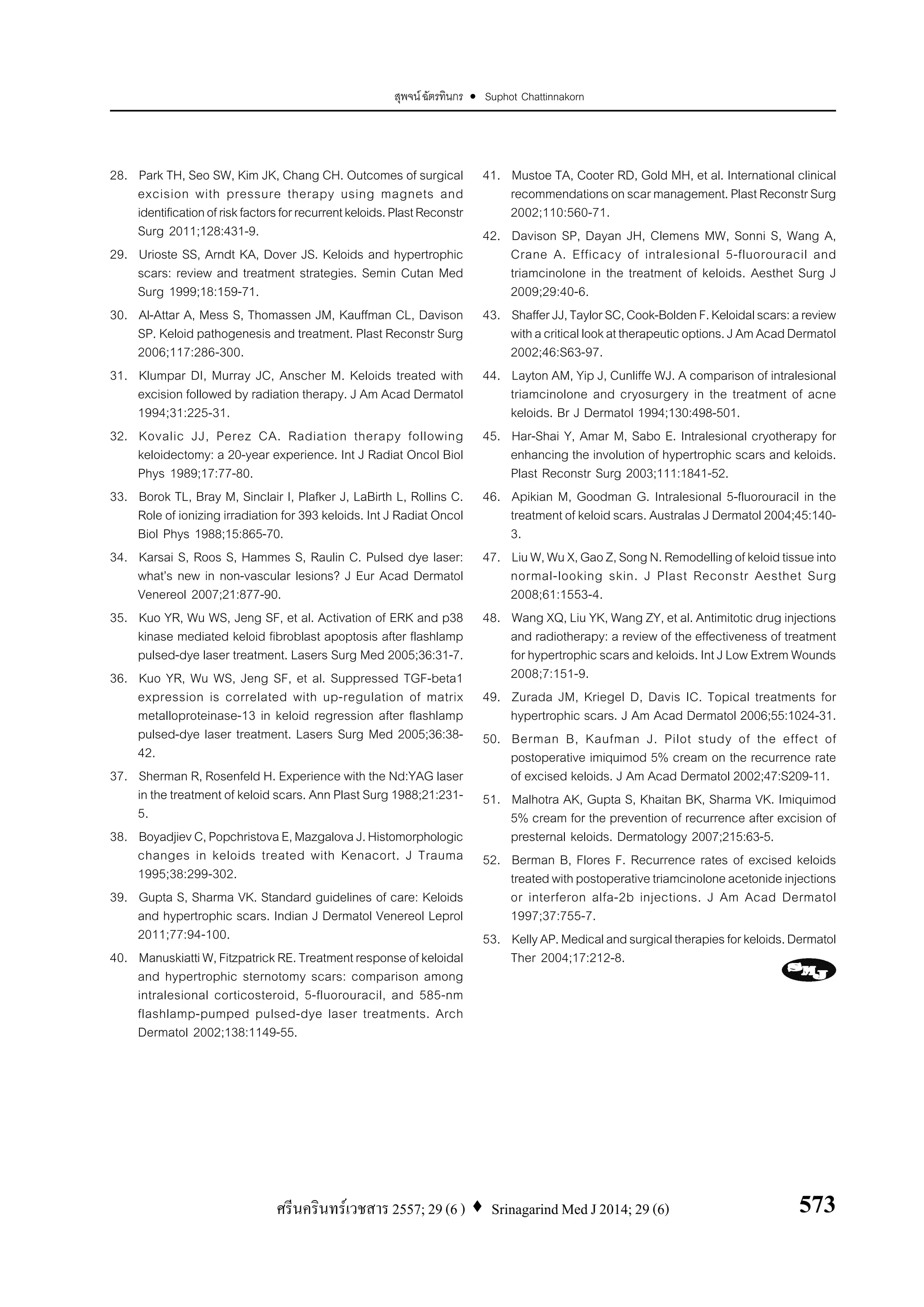 Update management for keloid scar | PDF