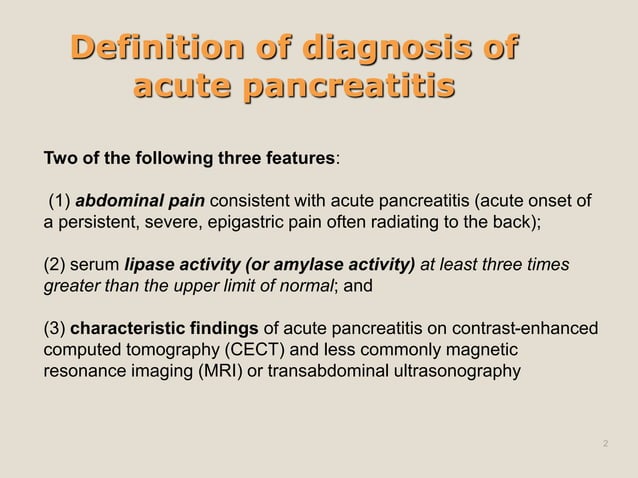 Update of atlanta classification of acute pancreatitis published