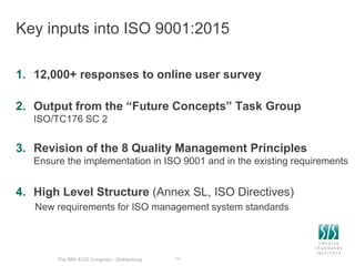 Update of the upcoming ISO 9001 - EOQ Congress 2014 | PDF