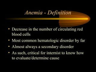 Update on (Approach to) Anemia anaemia.ppt