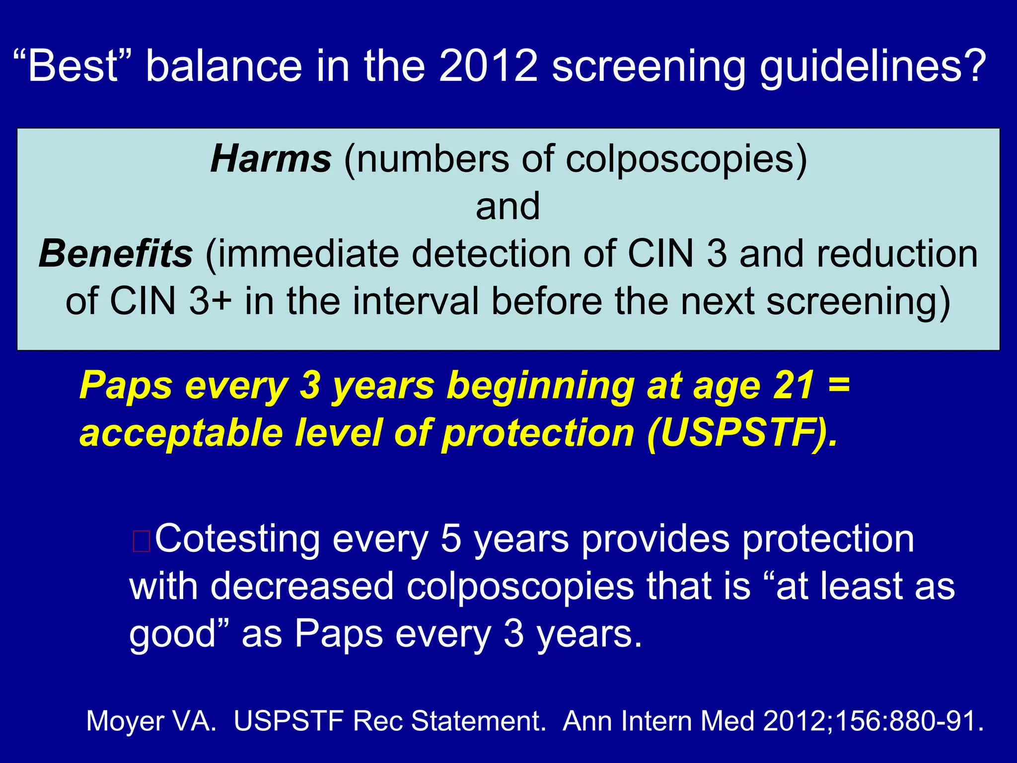 Update on Cervical Cancer Screening Barb Apgar.ppt