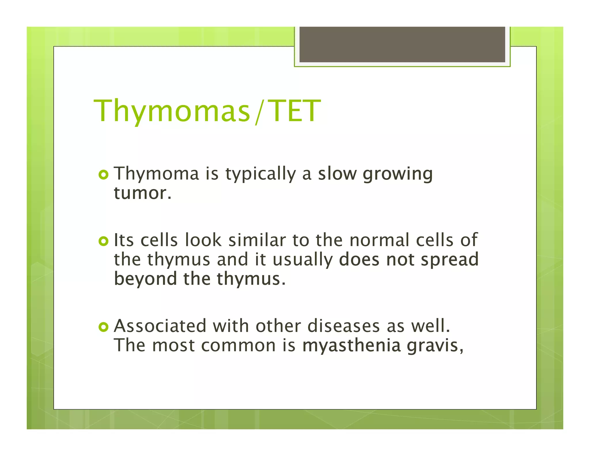 Update on thymomas | PDF