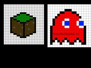 Pacman Ghost Pixel Art Template