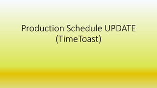 Update production schedule | PPT