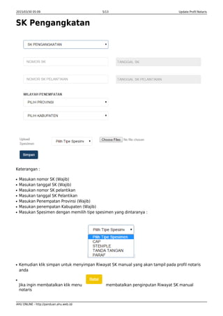 Update profil notaris | PDF | Free Download