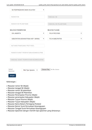 Update profil notaris | PDF | Free Download