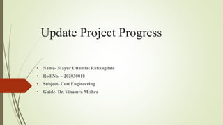 Update Project Progress (MS PROJECT) | PPTX