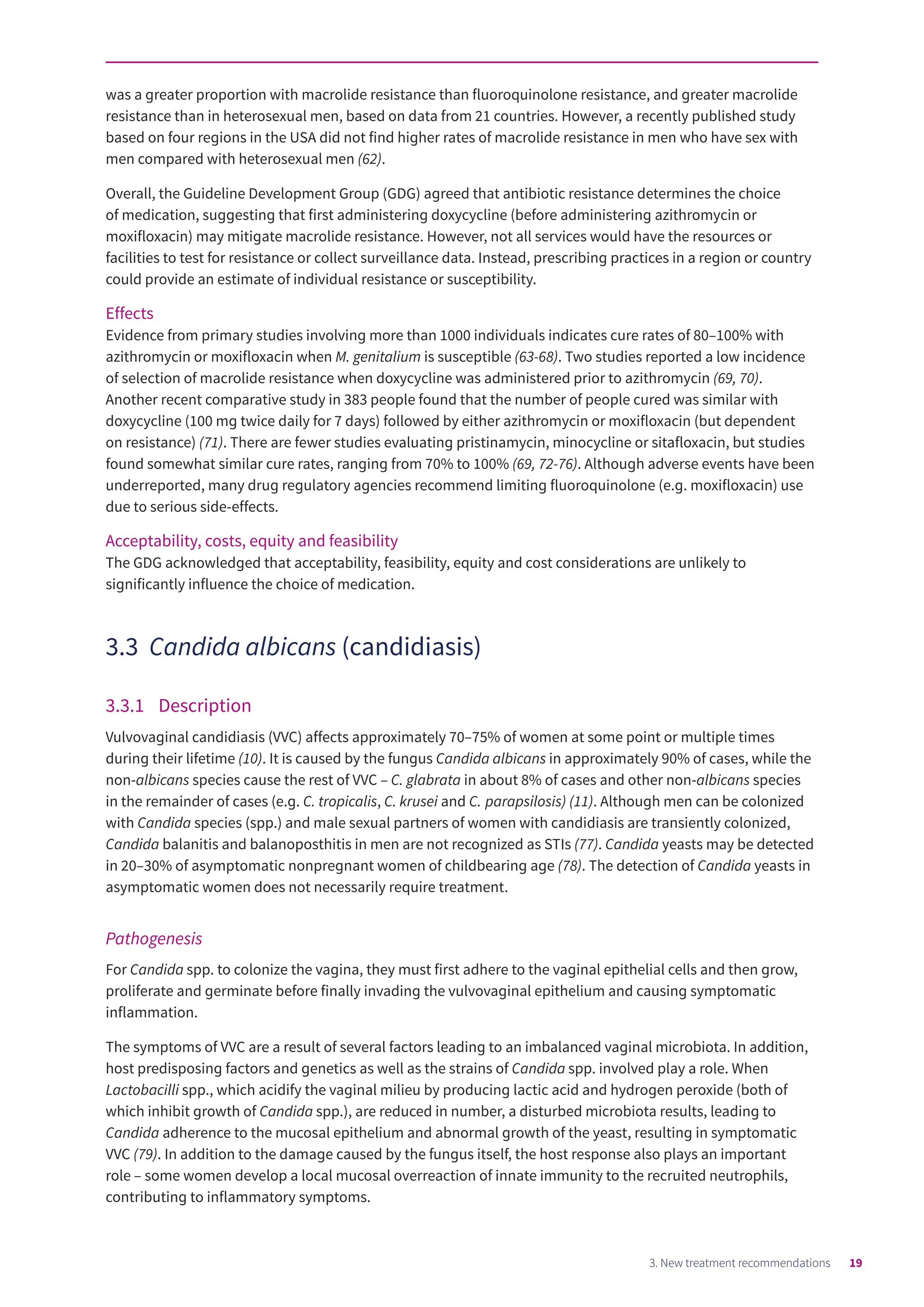 Update recommendations for the treatment of Trichomonas vaginalis ...