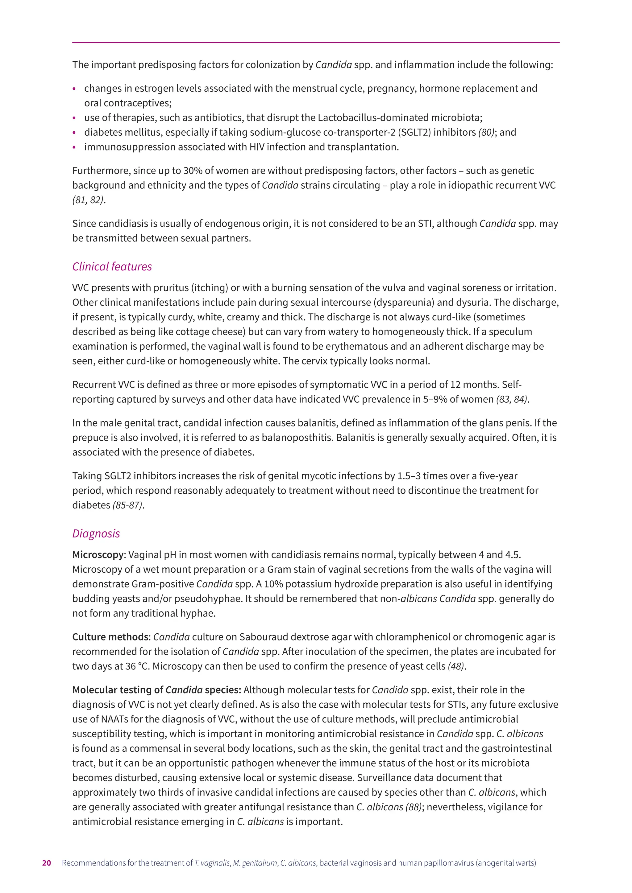 Update recommendations for the treatment of Trichomonas vaginalis ...