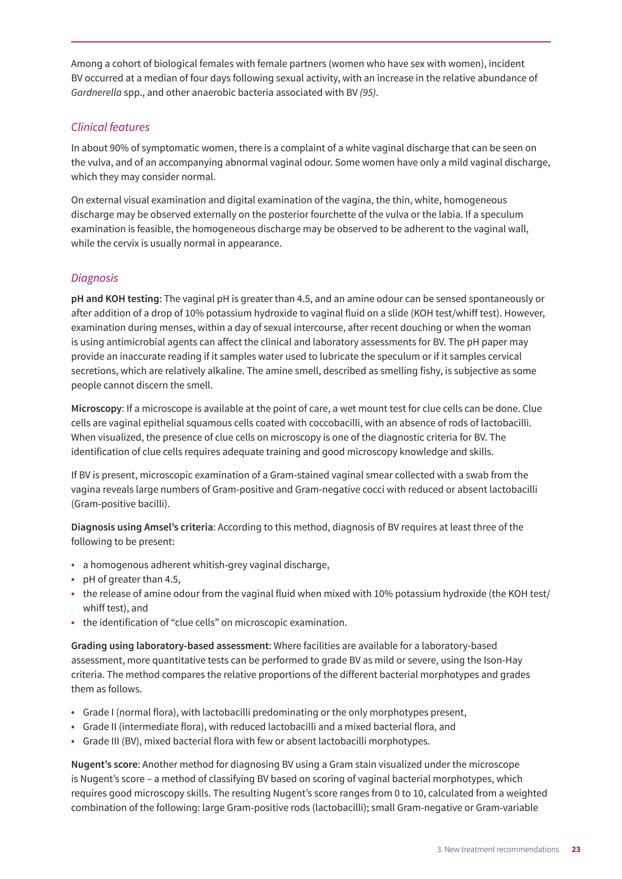 Update recommendations for the treatment of Trichomonas vaginalis ...