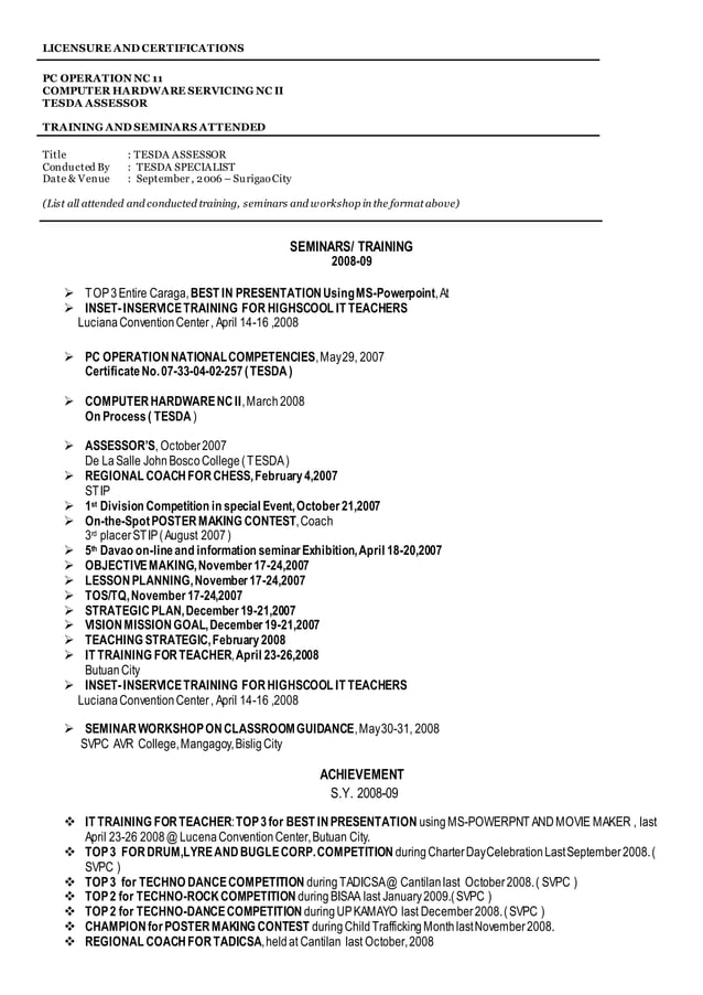 Update resume joebert | DOCX | Professional School | Postgraduate Education