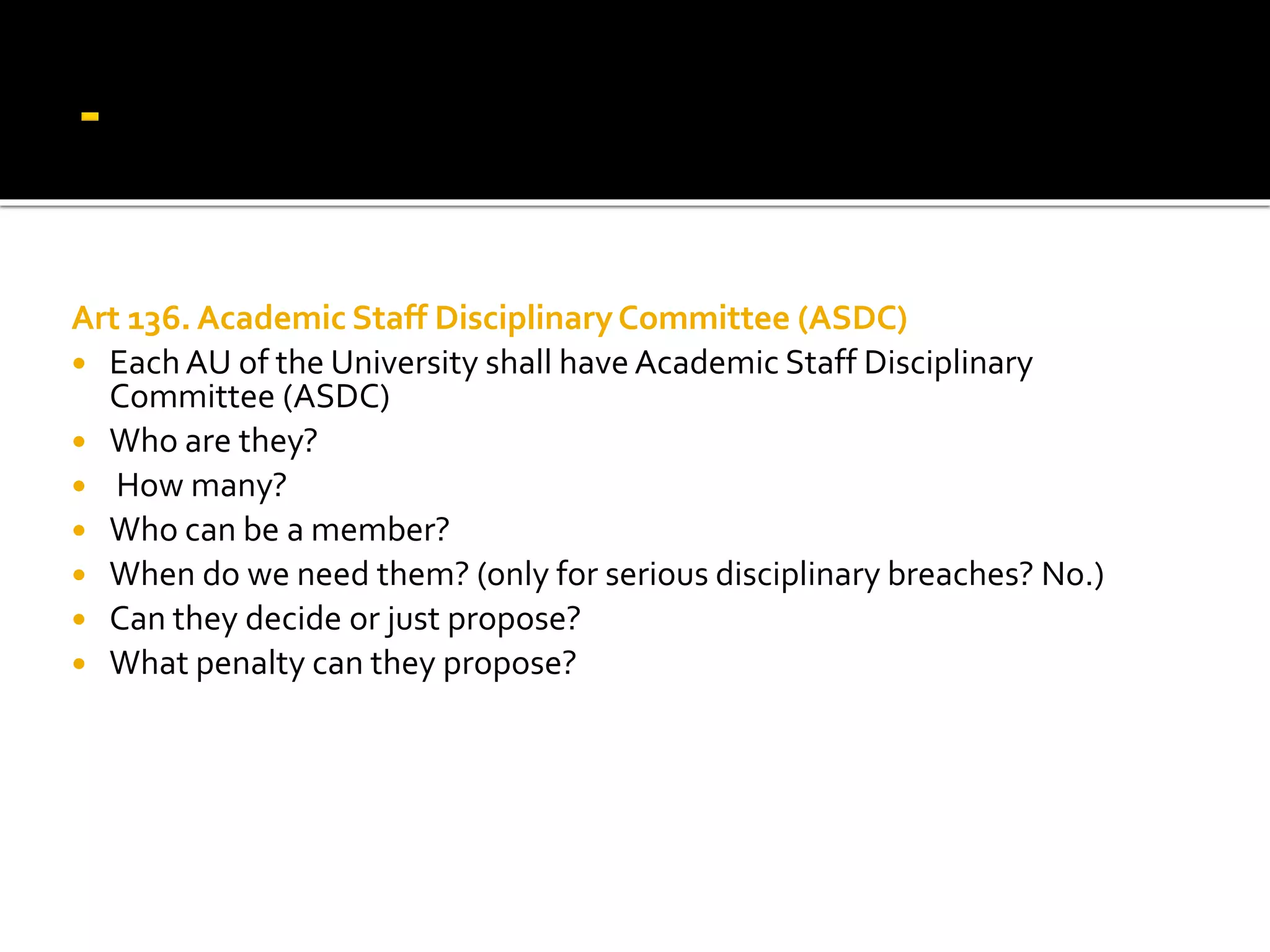 update RULES ON DISCIPLINARY MATTERS OF ACADEMIC STAFF.ppt