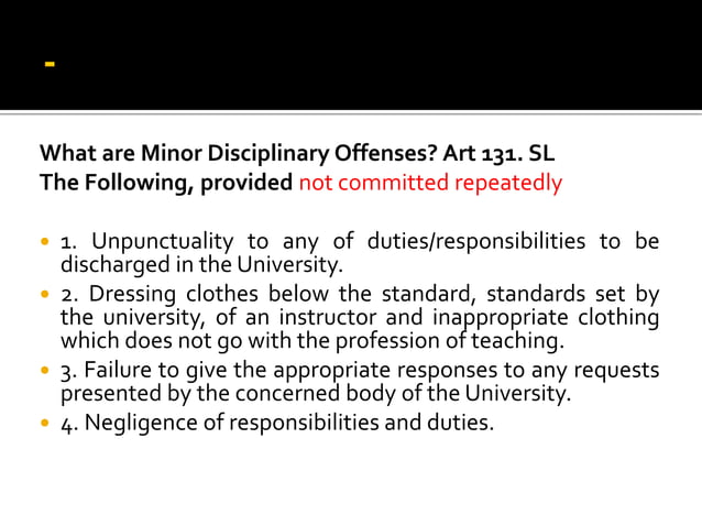 update RULES ON DISCIPLINARY MATTERS OF ACADEMIC STAFF.ppt