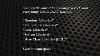 Updates from the .NET Libraries Team | PPTX | Web Development | Internet