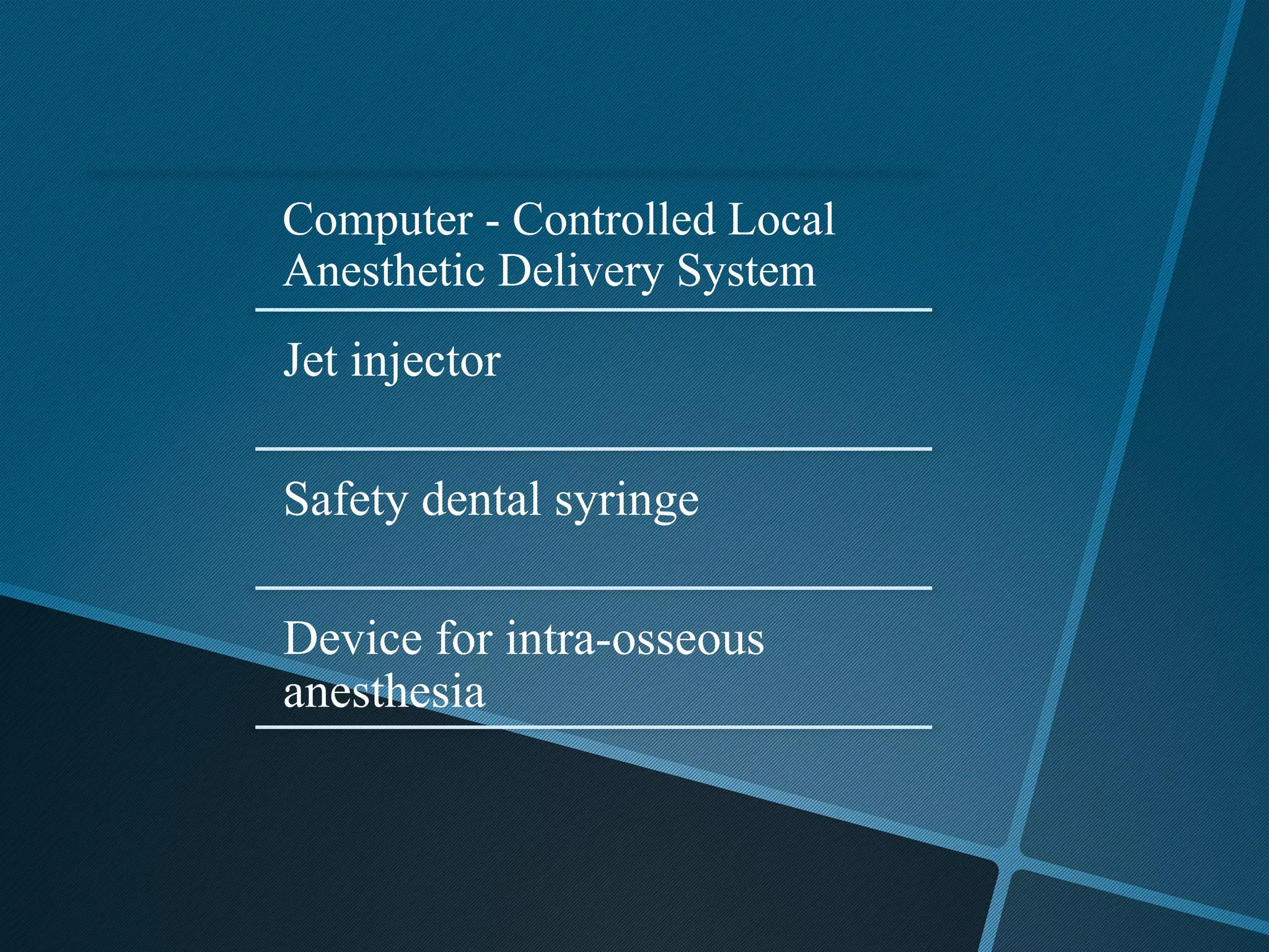 Updates in local anesthesia technique | PDF