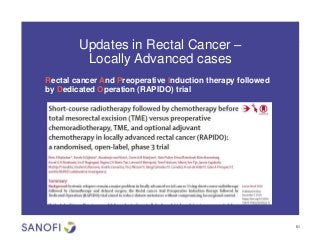 Updates in the management of localised colorectal cancer | PPTX