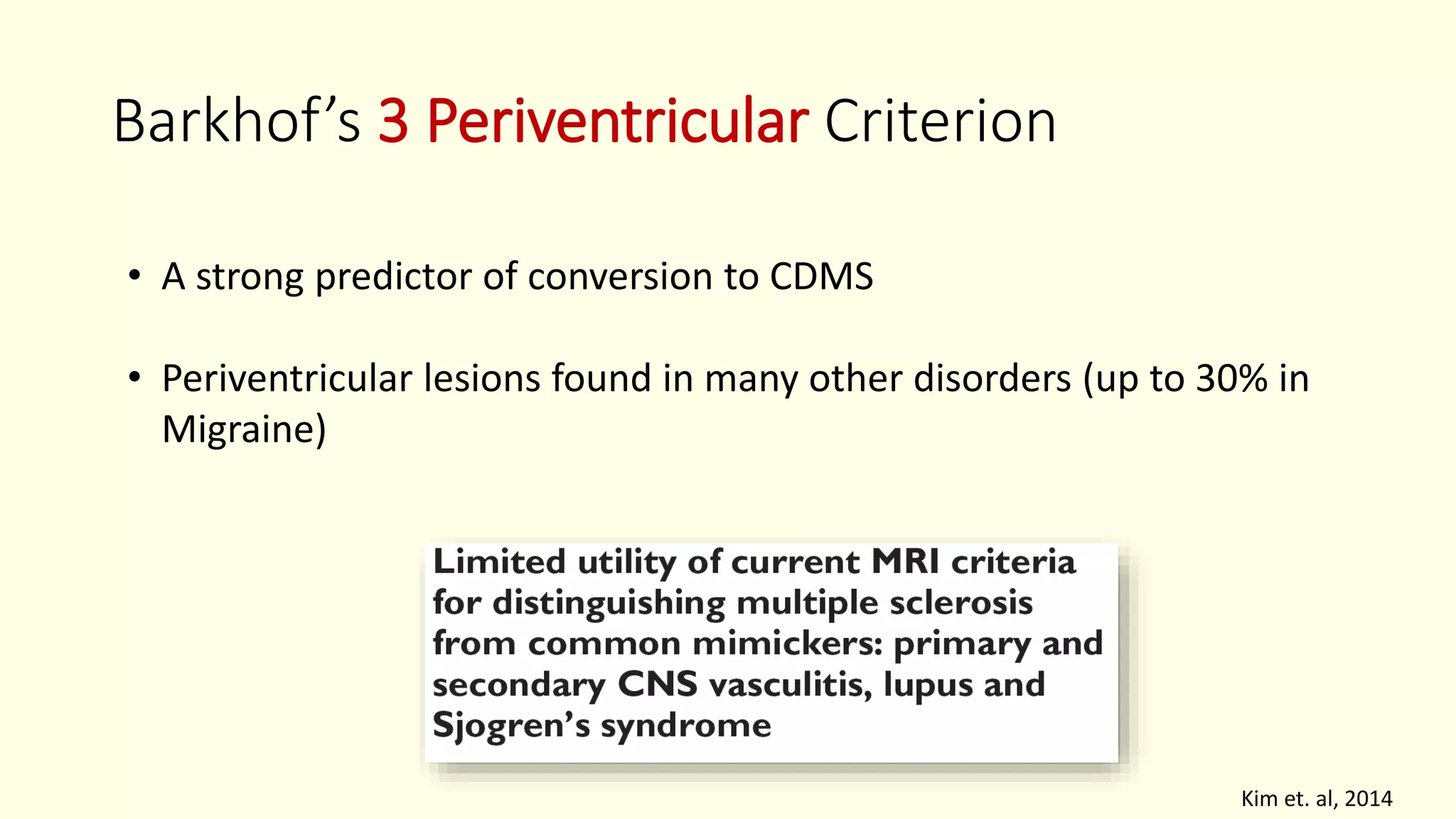 Updates of mri criteria for diagnosis of ms | PPTX