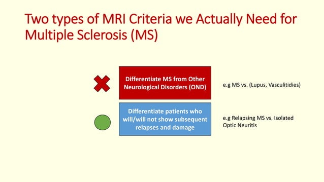 Updates of mri criteria for diagnosis of ms | PPTX | Brain and Nervous ...