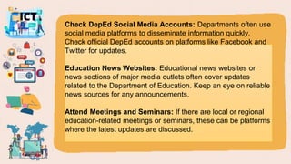 Updates on Different DepEd Memorandums d | PPTX | Educational ...